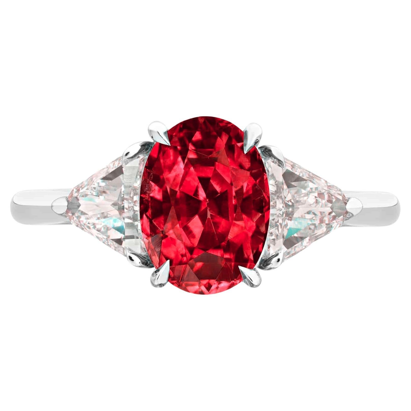 GRS Certified 5 Carat Mozambique Ruby Unheated and Untreated Ring For ...
