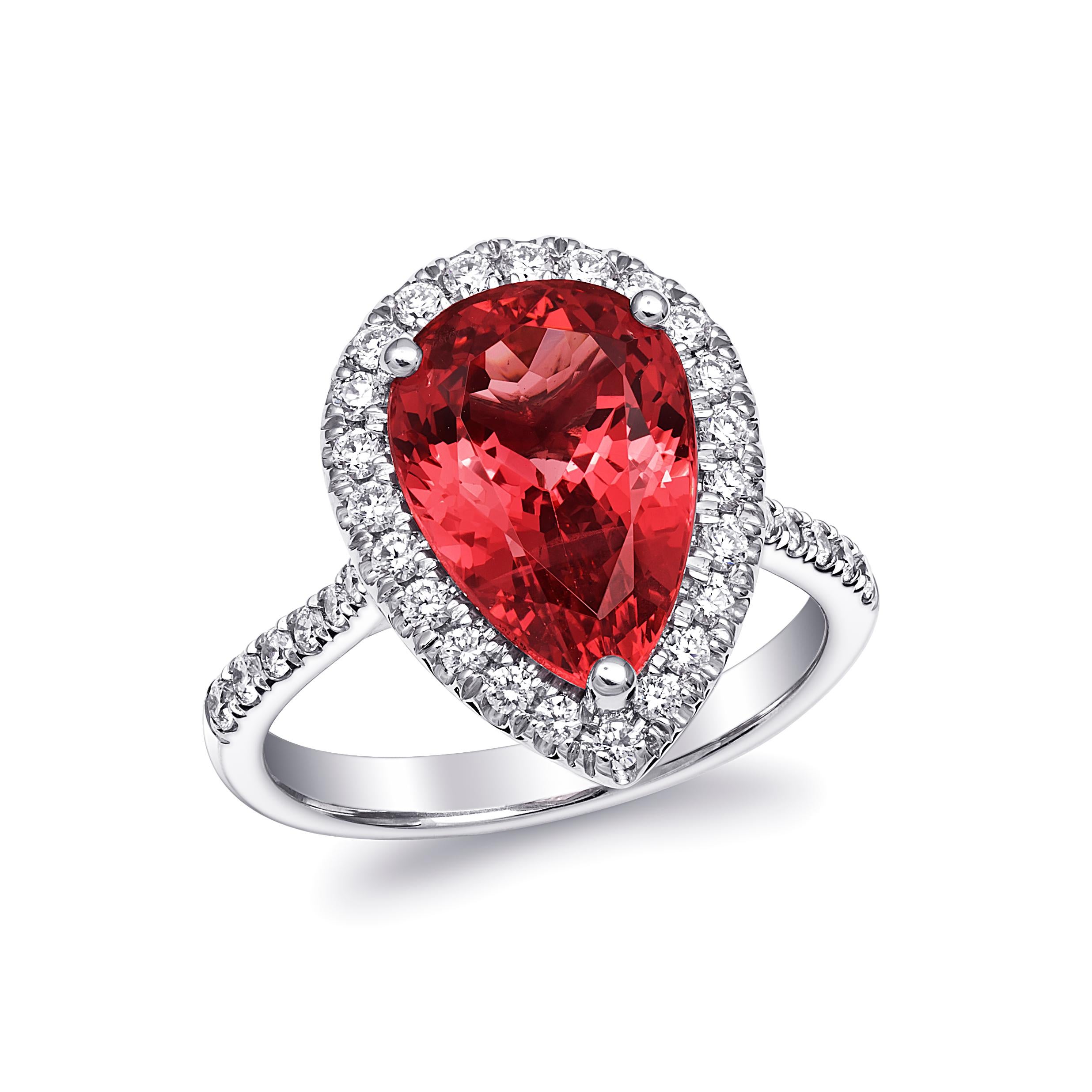 GRS Certified 4.96 Carats Spinel Diamonds set in Platinum Ring For Sale ...