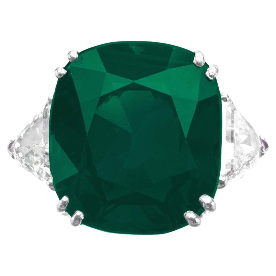 GRS Certified 5.32 Carat Minor Oil Vivid Zambian Emerald and Diamond ... GRS Certified 5.32 Carat Minor Oil Vivid Zambian Emerald and Diamond ...