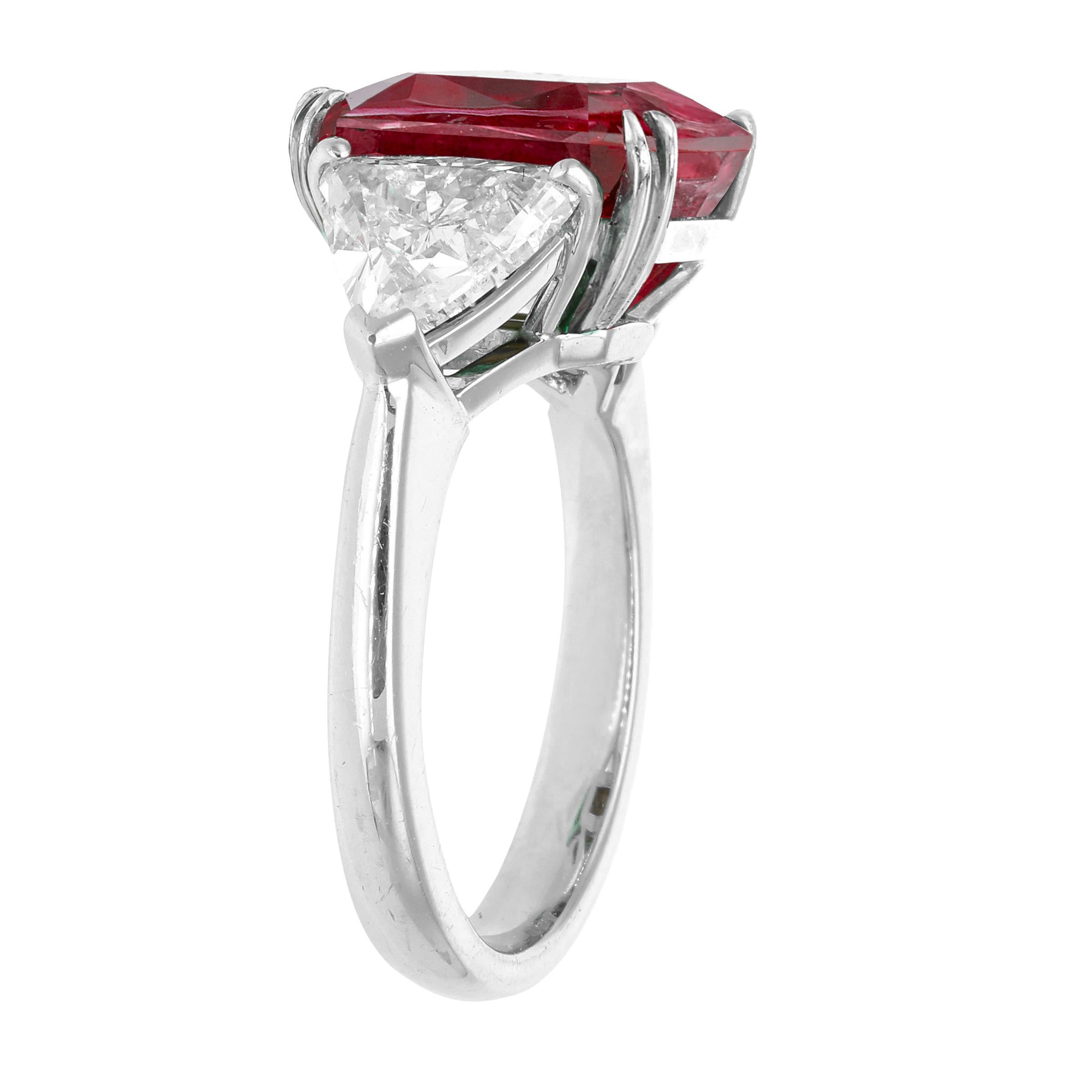 GRS Certified 5 Carat Mozambique Ruby Unheated and Untreated Ring For ...
