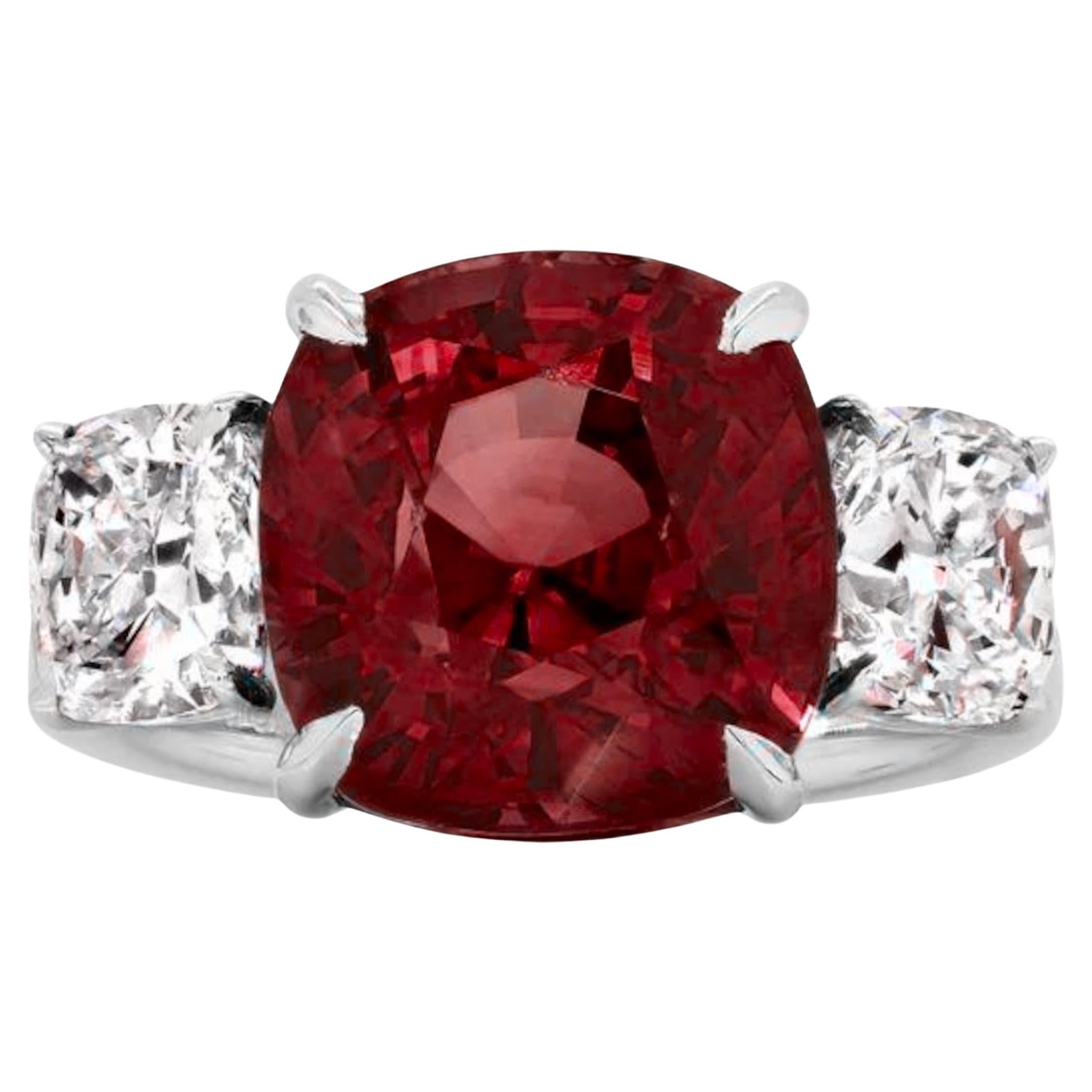 EXPECTIONAL GRS Certified VIVID RED PIGEON BLOOD UNheated Ruby Ring For ...