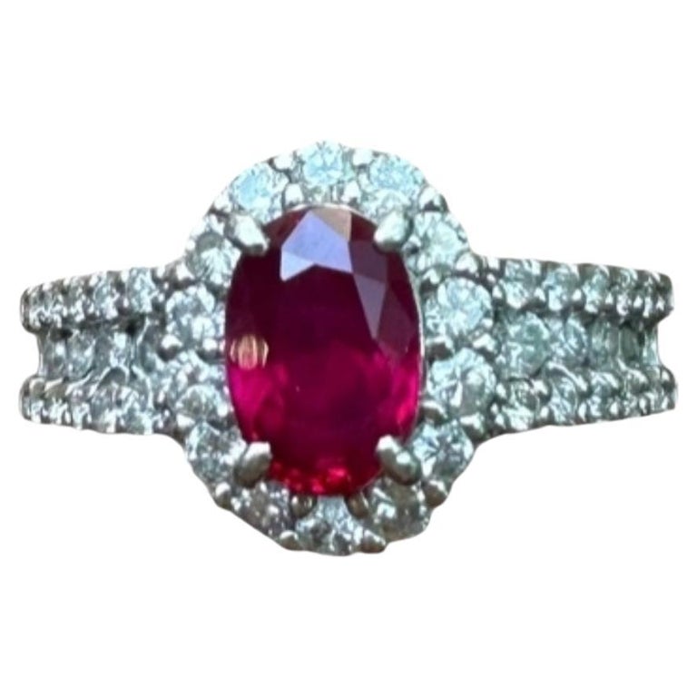 GRS certified 1.56 carat Natural Ruby Ring For Sale at 1stDibs