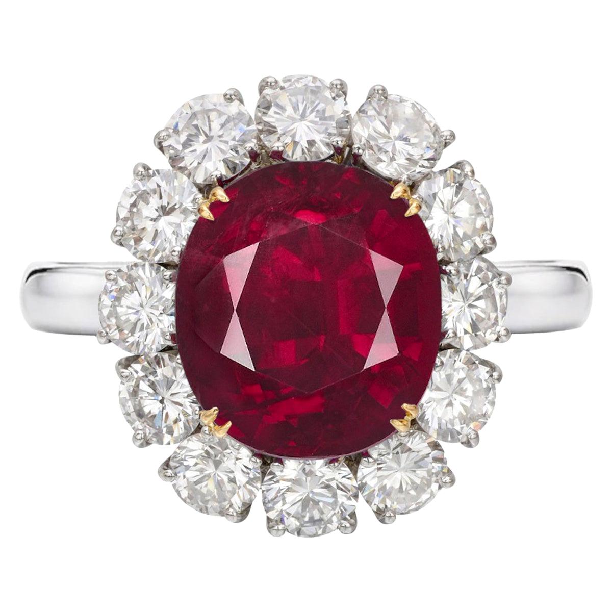 Tiffany and Co. Peagon's Blood Rubies 18 Carat Yellow Gold Eternity ...