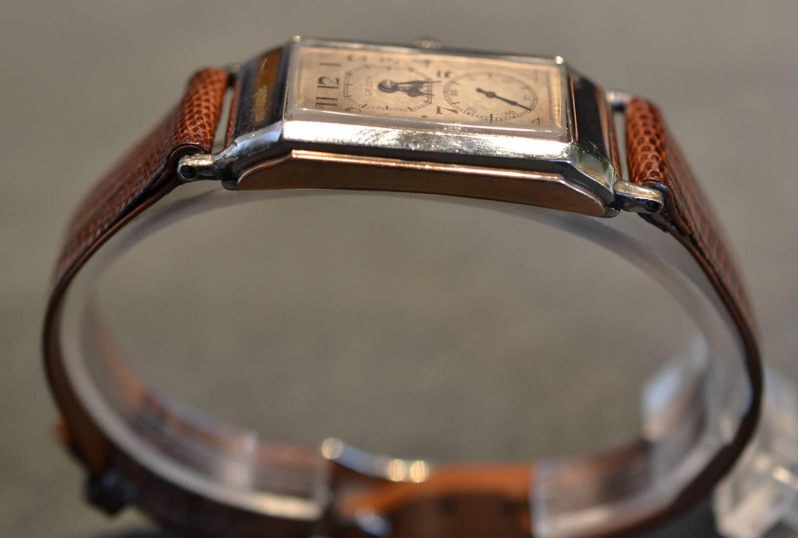 Gruen Gold Stainless Steel Alloy Doctor's Wristwatch, circa 1930s For ...
