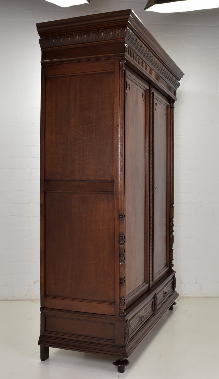 Gründerzeit Large Hall Closet in Oak, 1890 For Sale at 1stDibs