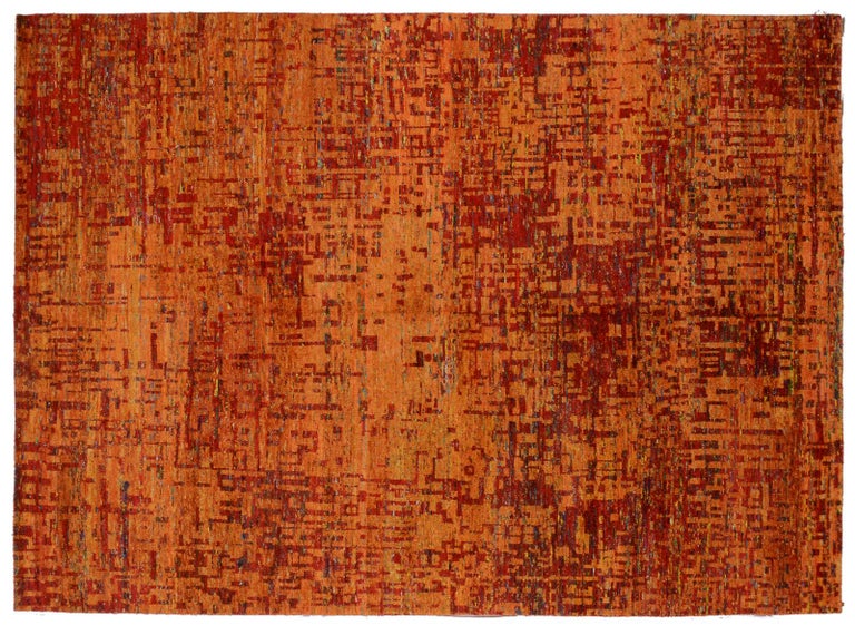 Grunge Orange Rug For Sale at 1stDibs