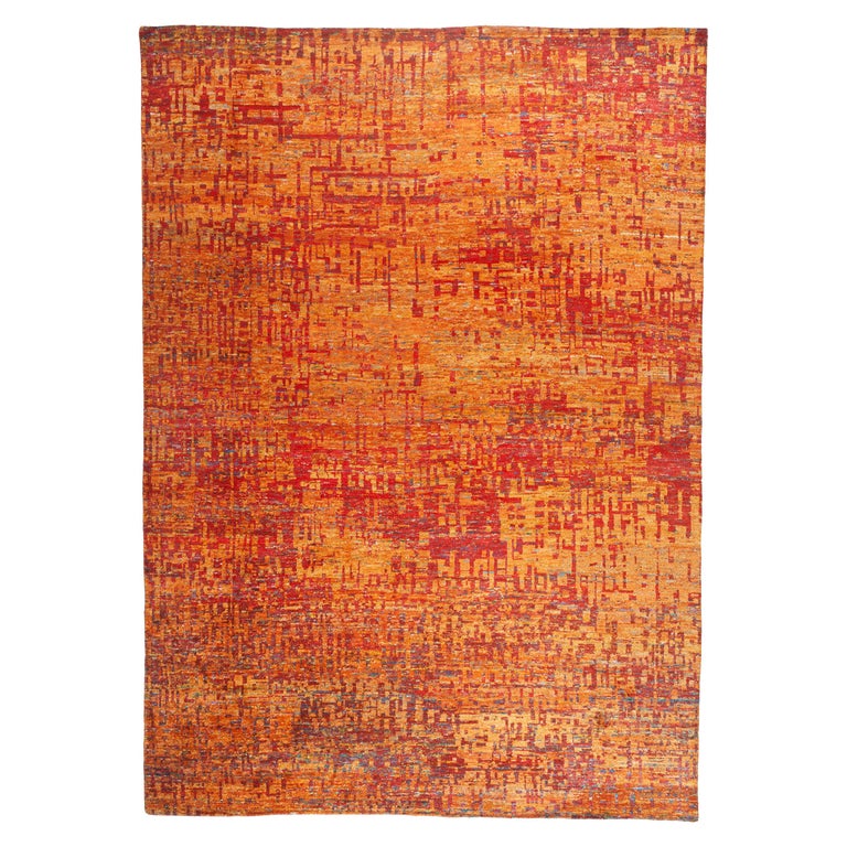 Grunge Orange Rug For Sale at 1stDibs