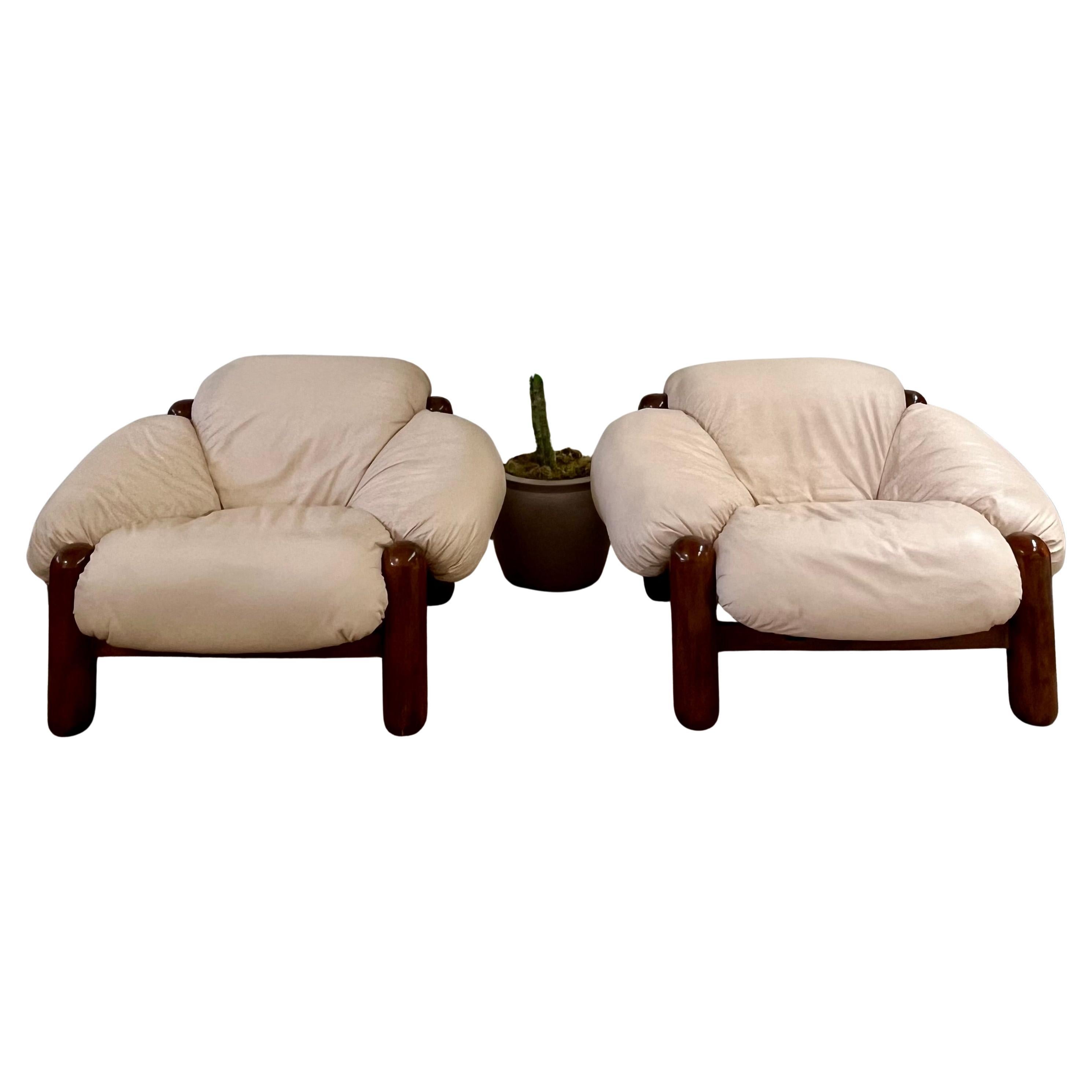 Gruppo DAM leather lounge chairs For Sale at 1stDibs