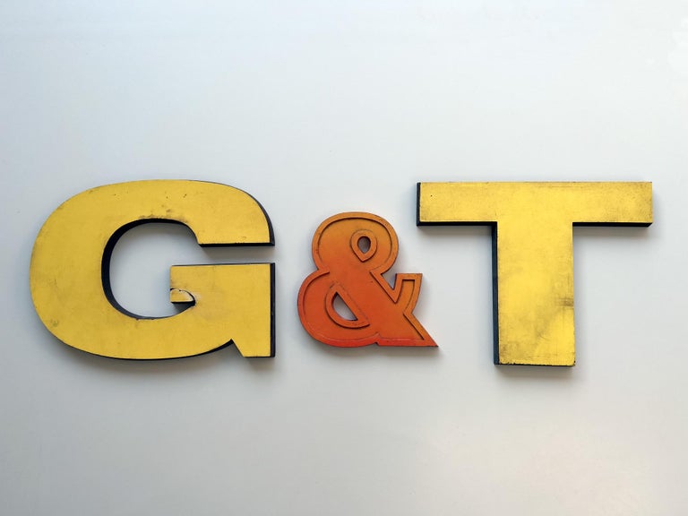 G&T Vintage Original Letters, Retro, Shop, Sign, Reclaimed, Signage For ...
