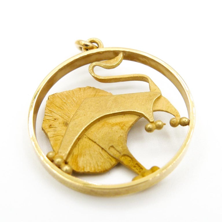 Gübelin 18 Karat Yellow Gold Leo Astrology Zodiac Pendant/Charm For Sale at 1stDibs