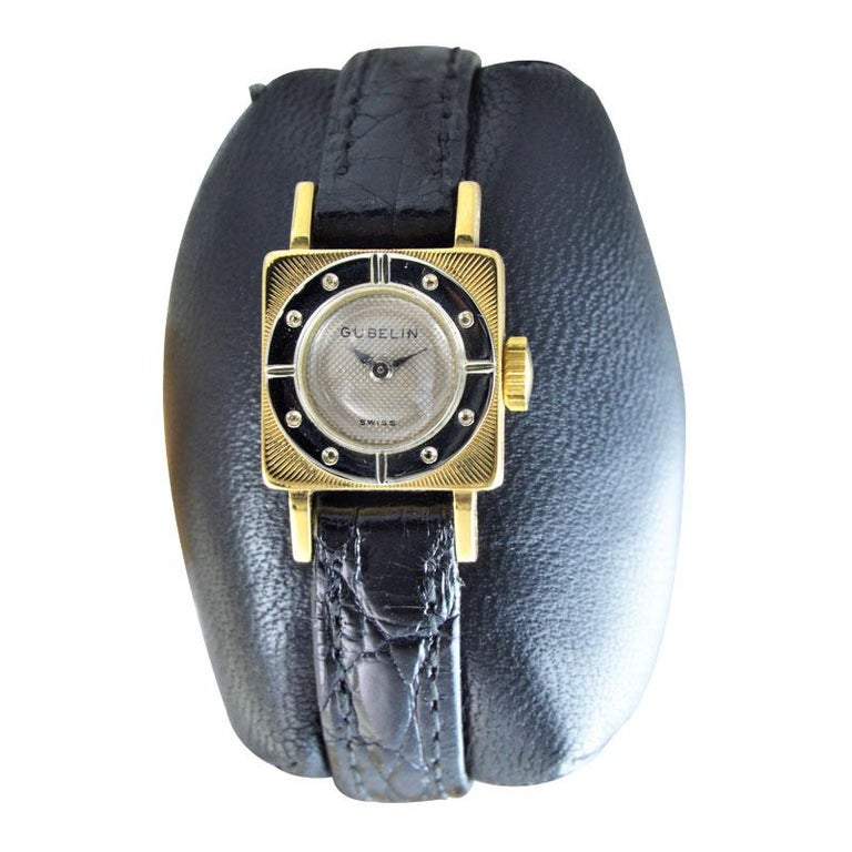 Gubelin 18kt. Yellow and White Gold Handmade Art Deco Ladies Watch ...