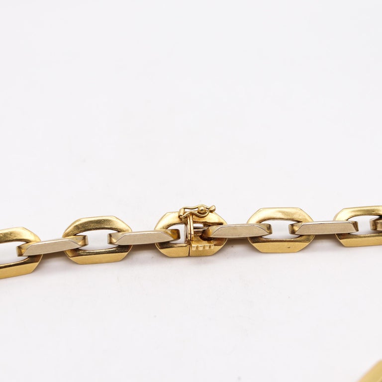 Gübelin 1970 Zurich Long Sautoir Necklace Chain in Two Tones of 18kt ...