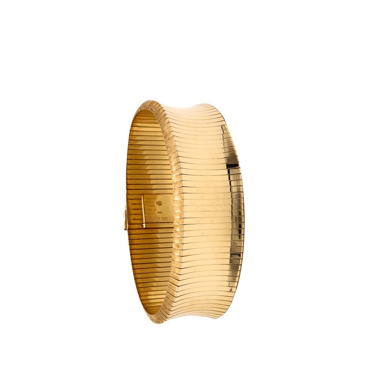 Gubelin 1970 Zurich Ultra Modern Flexible Bangle Bracelet in 18Kt ...