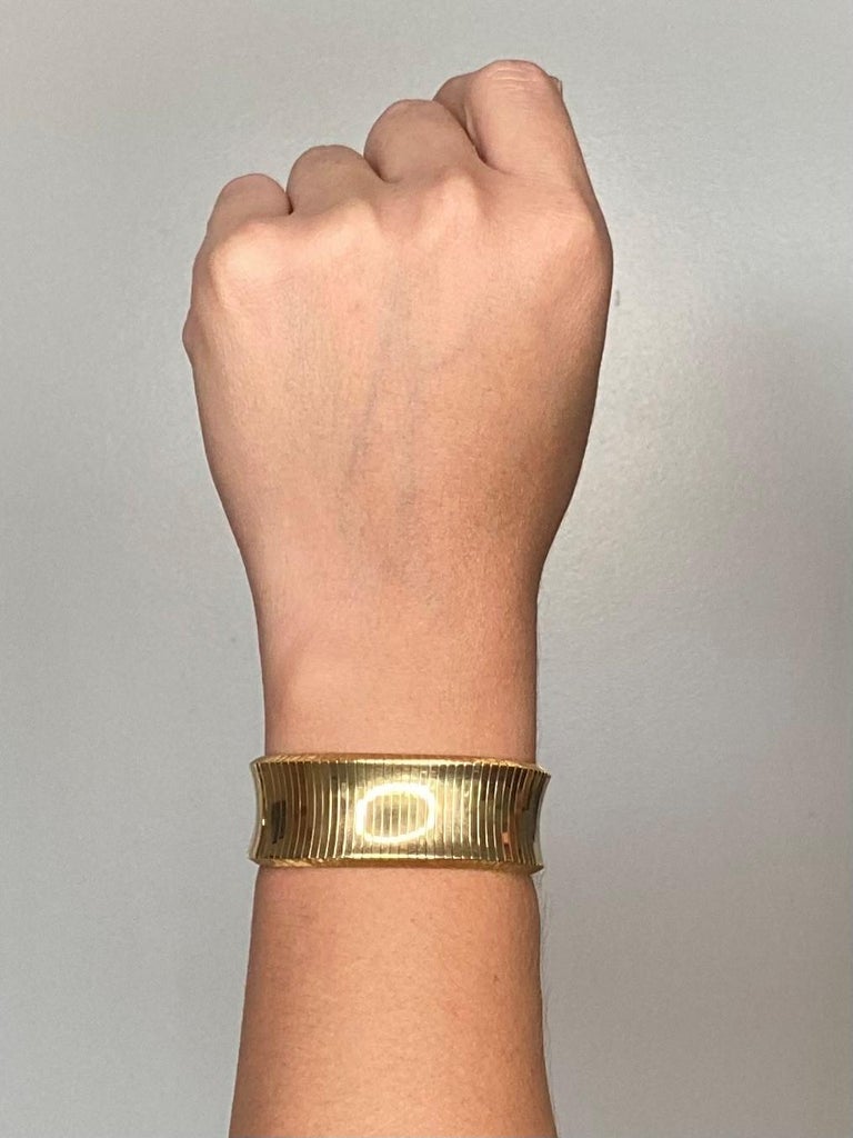 Gubelin 1970 Zurich Ultra Modern Flexible Bangle Bracelet in 18Kt ...