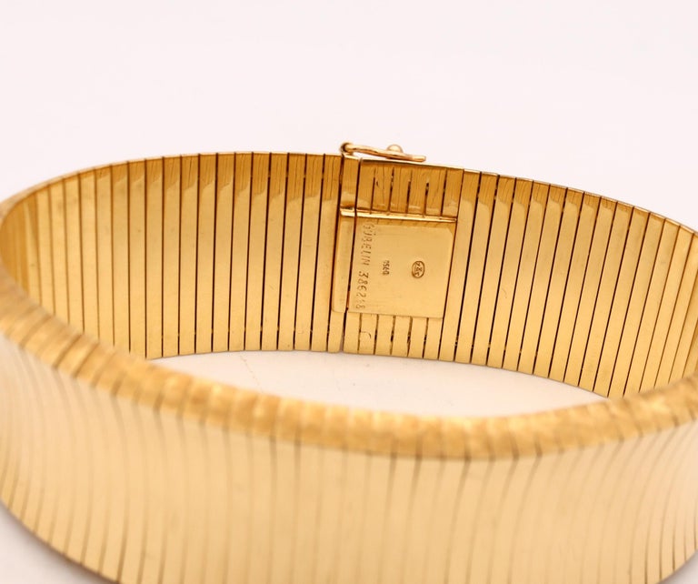 Gubelin 1970 Zurich Ultra Modern Flexible Bangle Bracelet in 18Kt ...