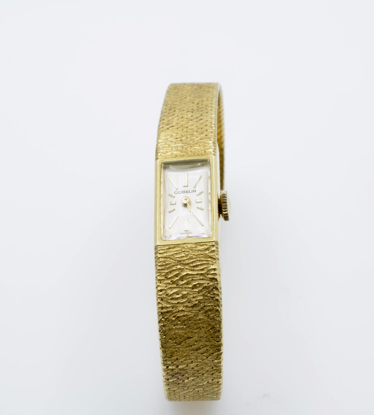 Gubelin Ladies 18 Karat Texture 1970s Swiss Watch Mechanical For Sale ...