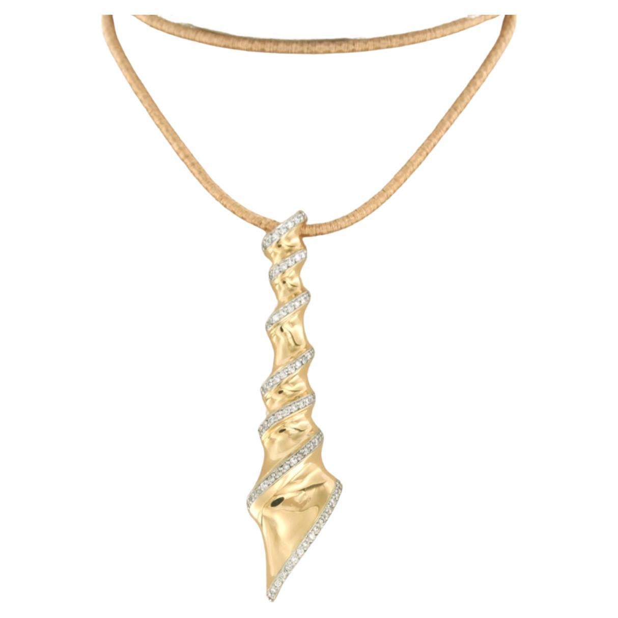 GUBELIN - Necklace and pendant set with diamonds 18k bicolour gold For ...