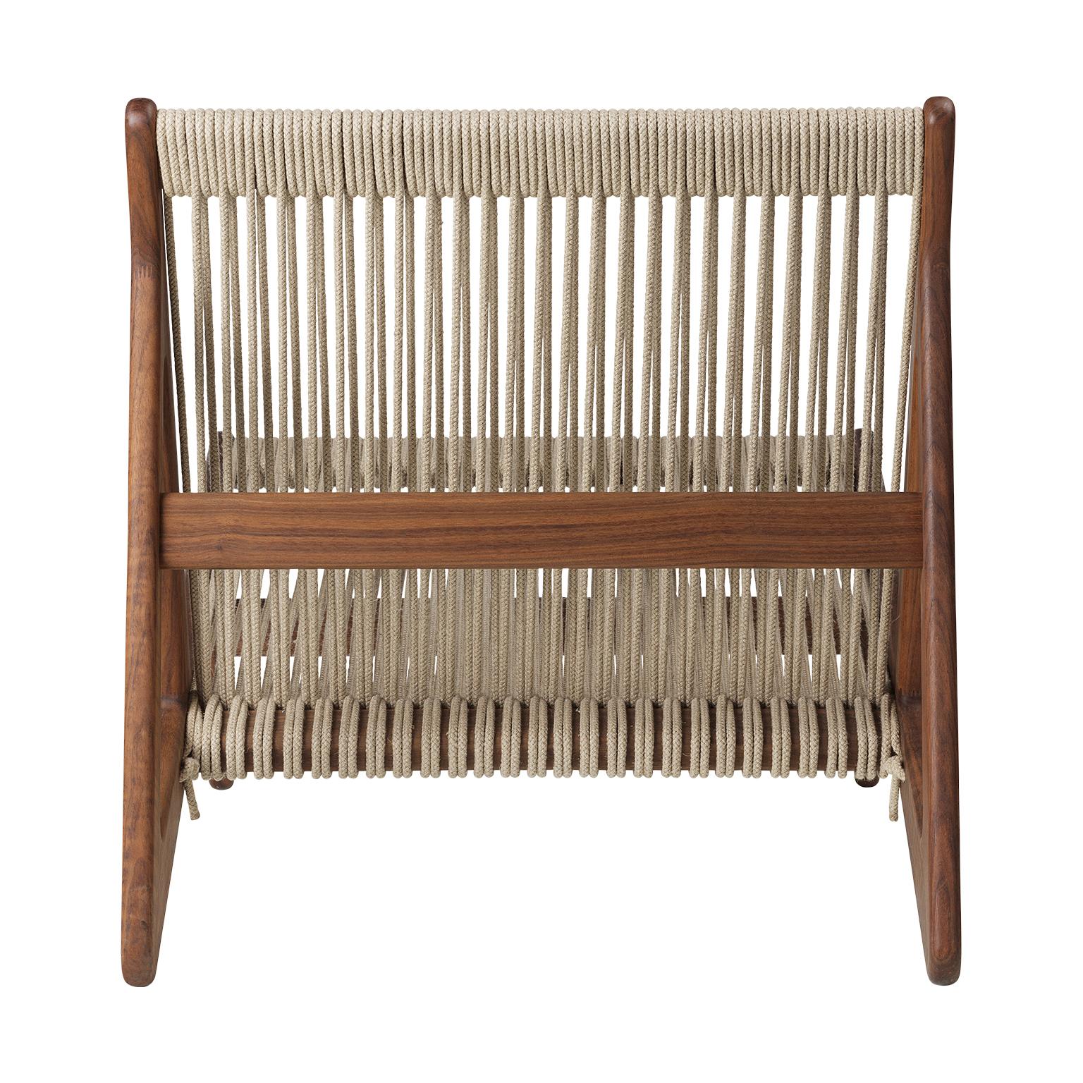 Gubi MR01 indoor lounge chair in solid Walnut wood For Sale at 1stDibs