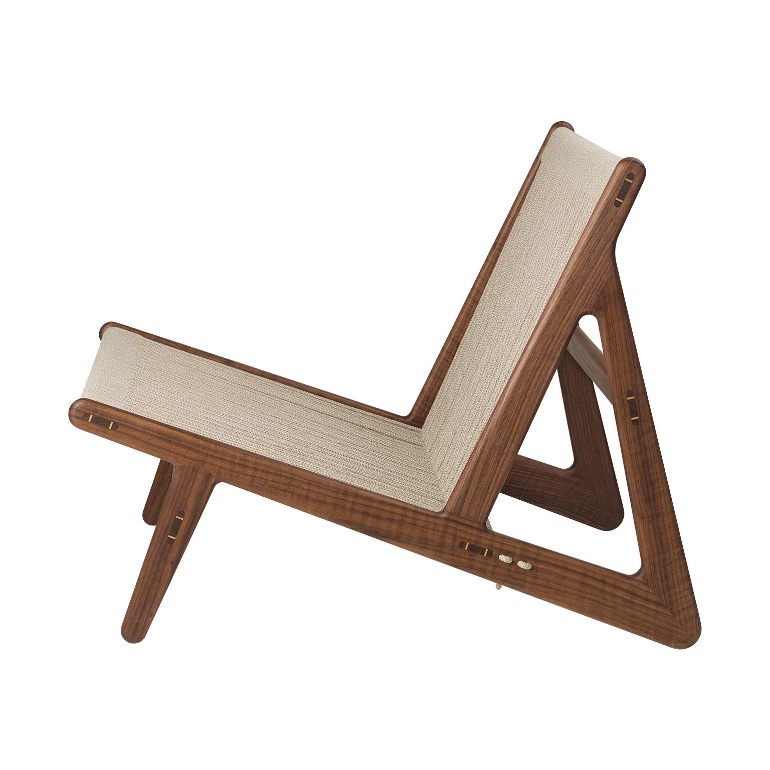 Gubi MR01 indoor lounge chair in solid Walnut wood For Sale at 1stDibs