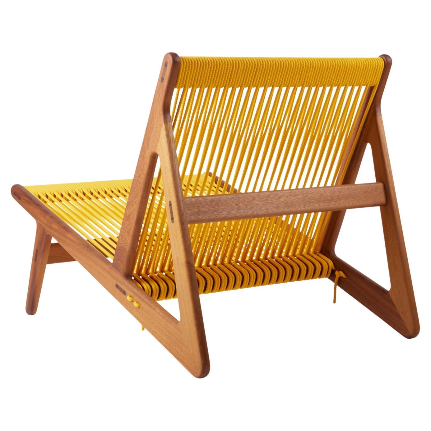 Gubi MR01 outdoor lounge chair in solid Iroko wood For Sale at 1stDibs