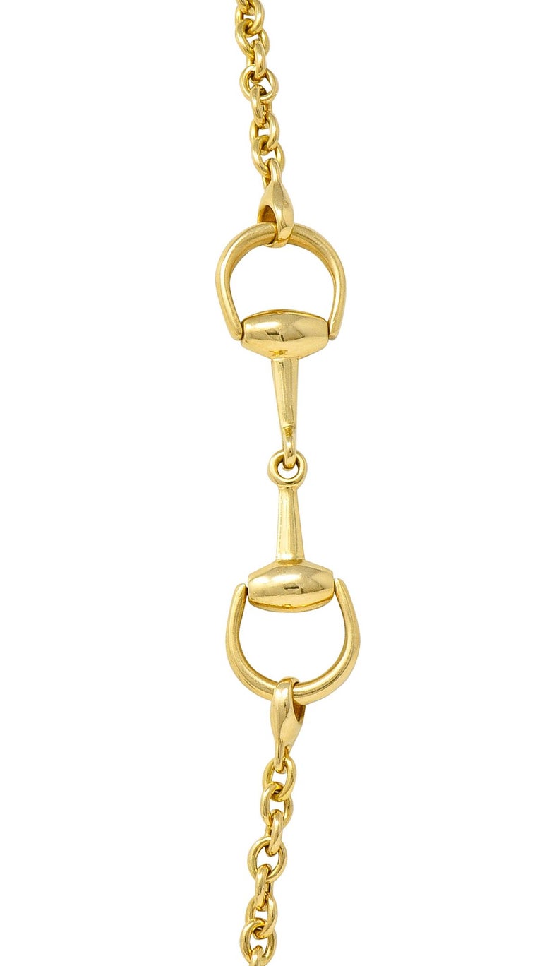 Gucci 18 Karat Yellow Gold Horsebit Link Vintage Chain Necklace For ...