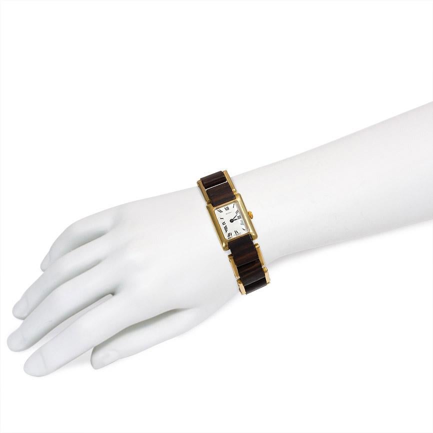 Gucci 1970s Wood and Gold Tank-Style Wristwatch For Sale at 1stDibs ...