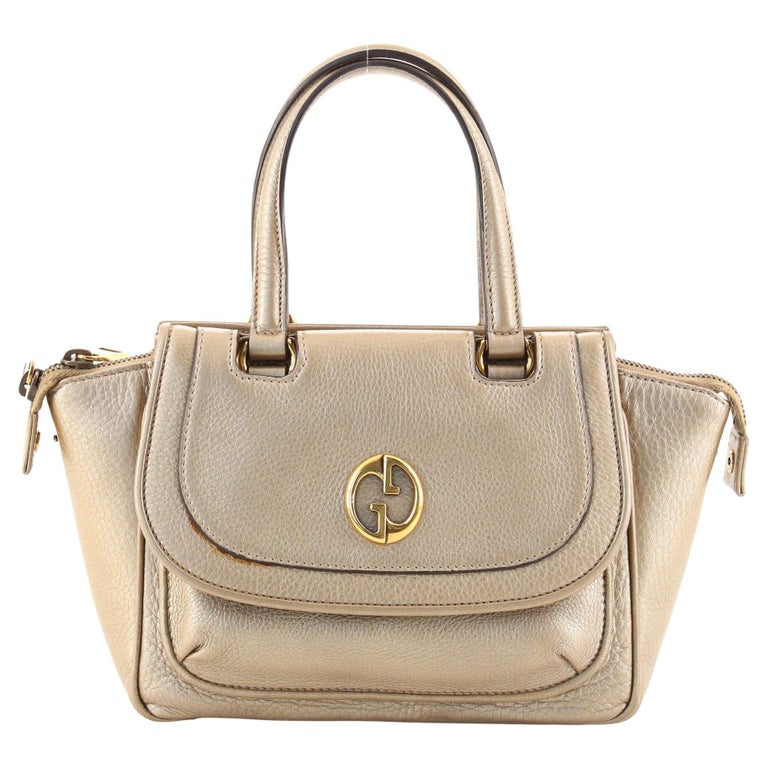 Gucci 1973 Top Handle Bag Leather Small For Sale at 1stDibs