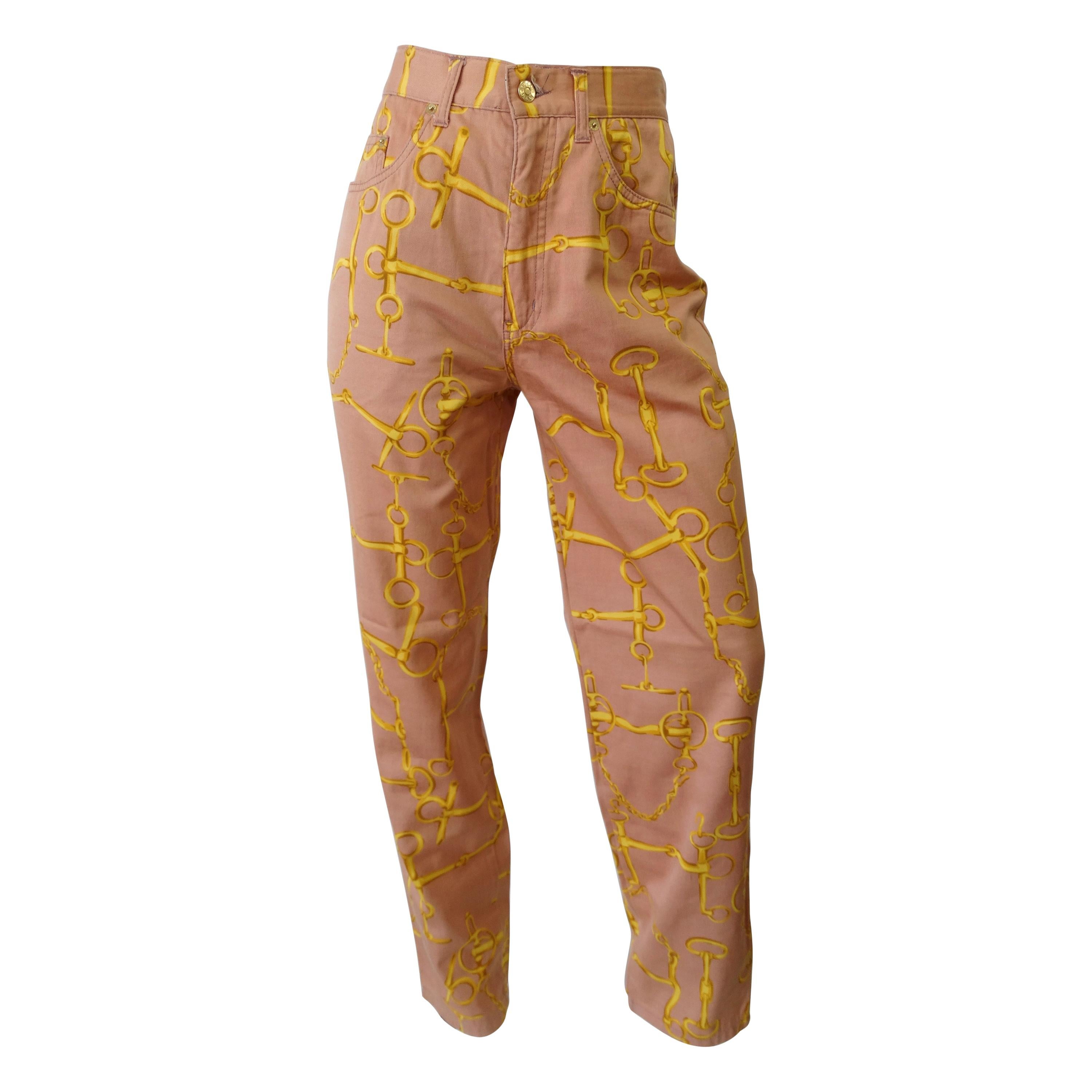 Gucci 1990s Horse Bit High Waisted Coral Jeans at 1stDibs | gucci jeans ...