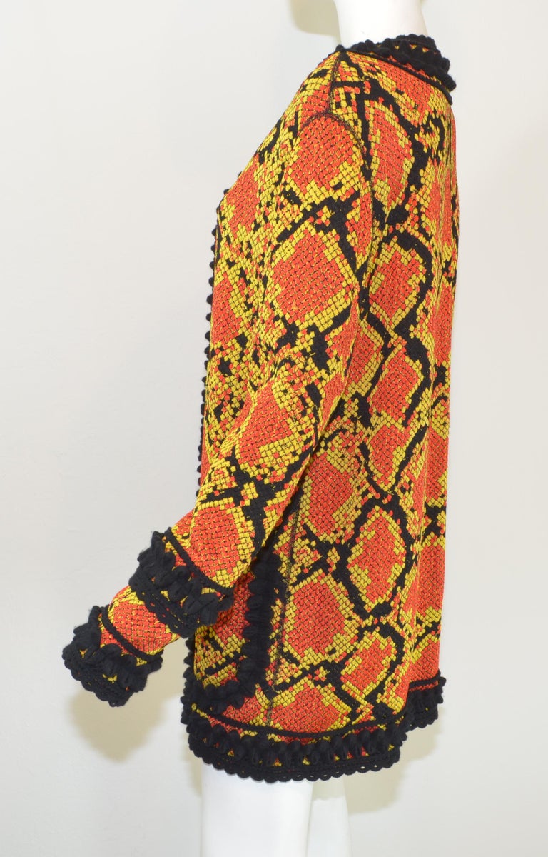 Gucci 2019 Knit Cardigan Sweater with Snakeskin Design NWT For Sale at ...