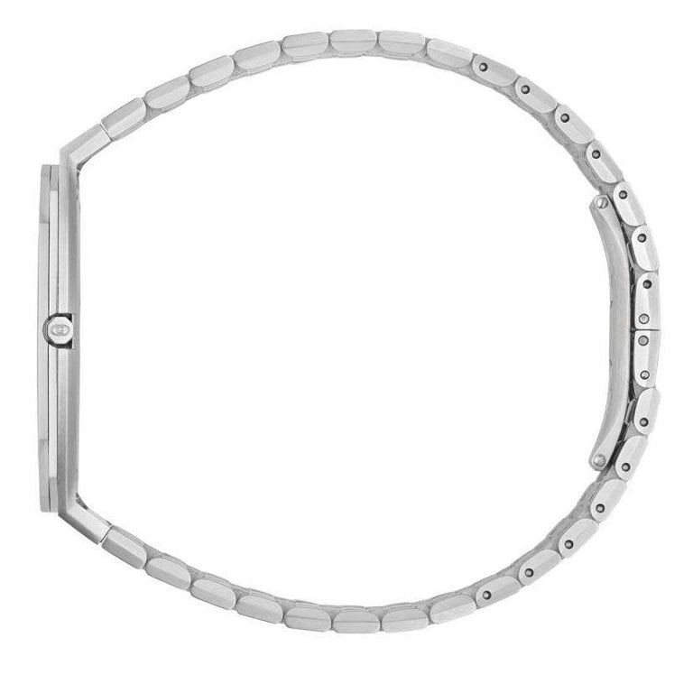 Gucci 25H Pink Glass Stainless Steel Watch YA163410 For Sale at 1stDibs
