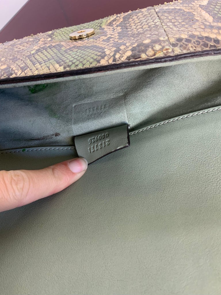 Gucci 90s Tom Ford Python Romy Clutch Bag For Sale at 1stDibs