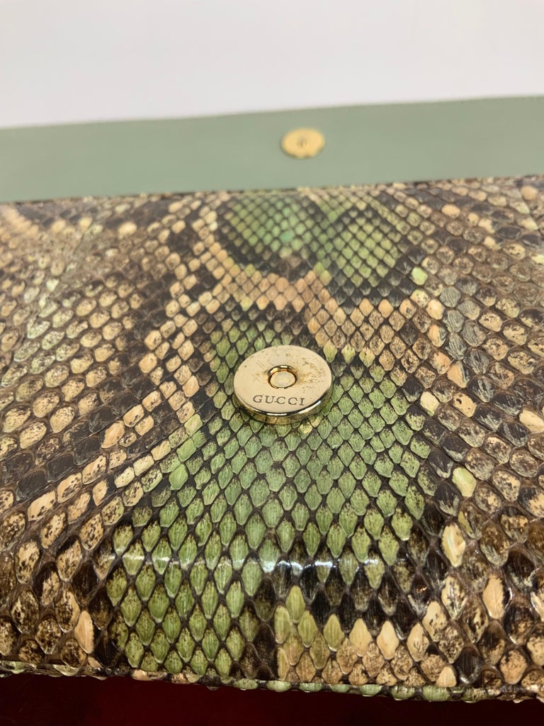 Gucci 90s Tom Ford Python Romy Clutch Bag For Sale at 1stDibs
