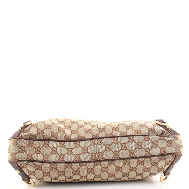 Gucci Abbey D-Ring Hobo GG Canvas Large For Sale at 1stDibs