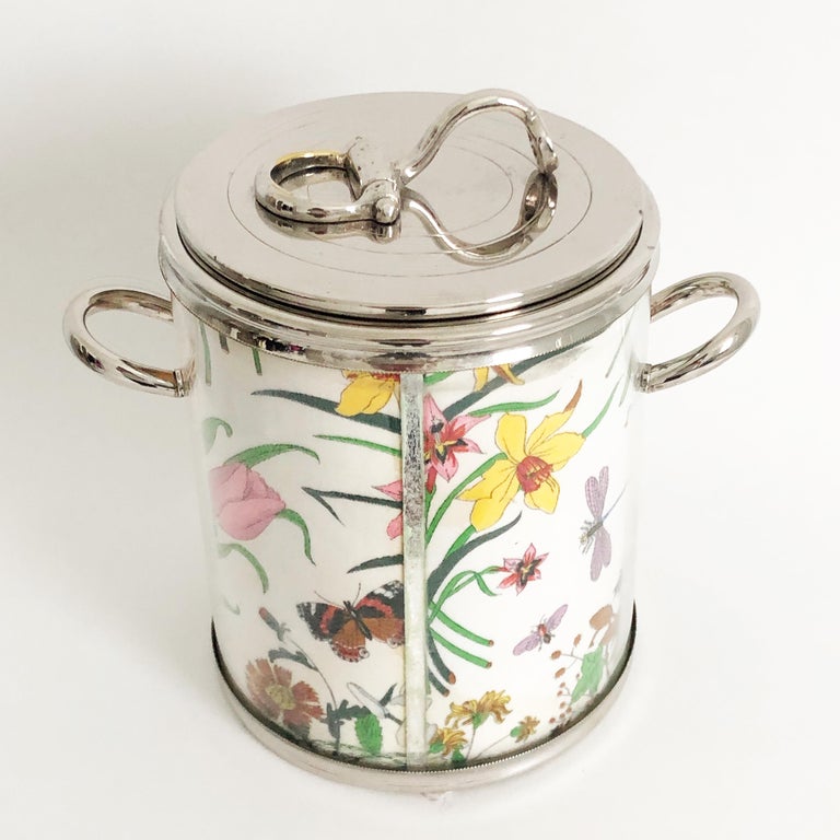 Gucci Accornero Flora Wine Cooler Ice Bucket Vintage Barware at 1stDibs ...