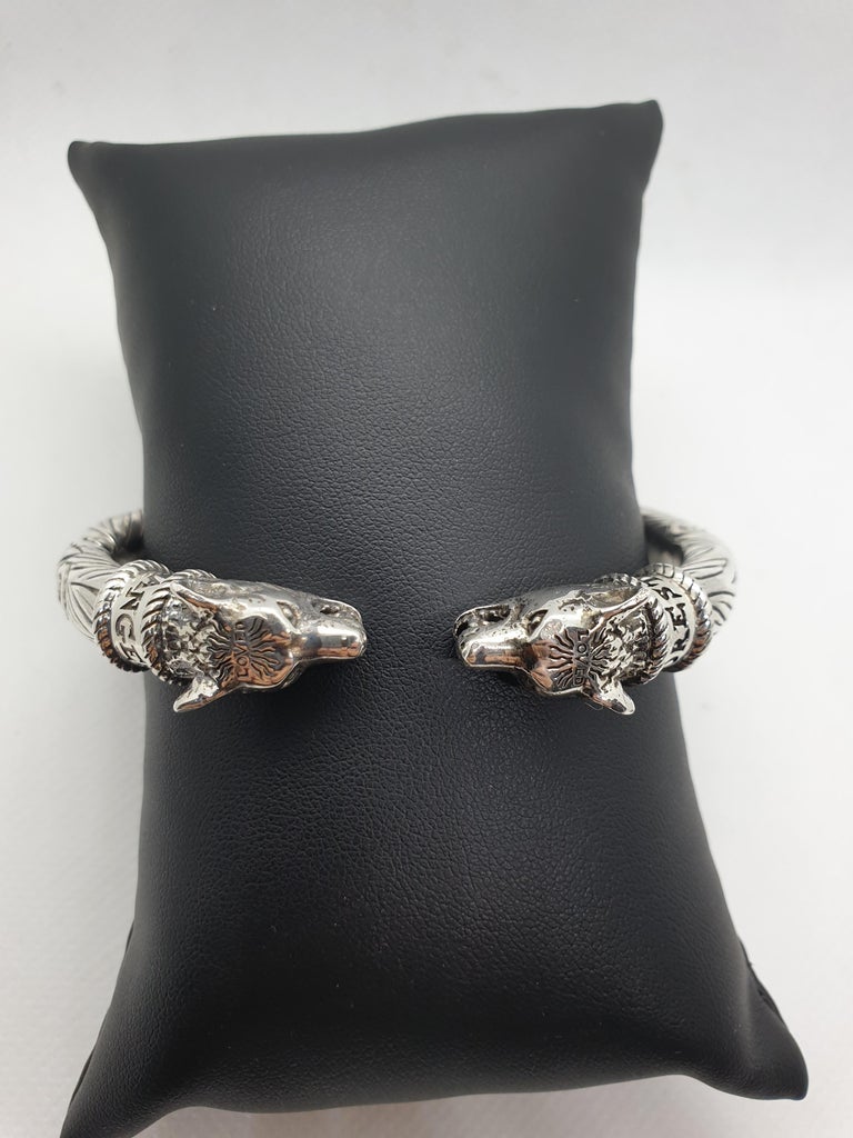 Gucci Anger Forest Sterling Silver Man Bracelet, 2010s For Sale at 1stDibs