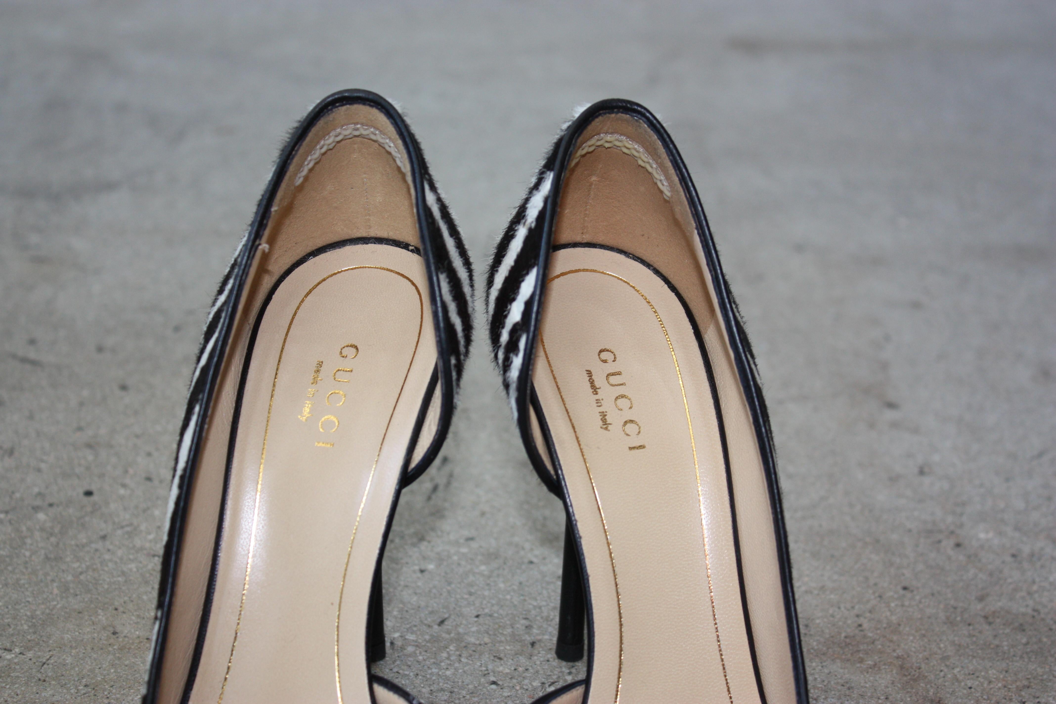 Gucci Zebra Black and White Pumps Size 36.5 For Sale at 1stDibs | gucci ...