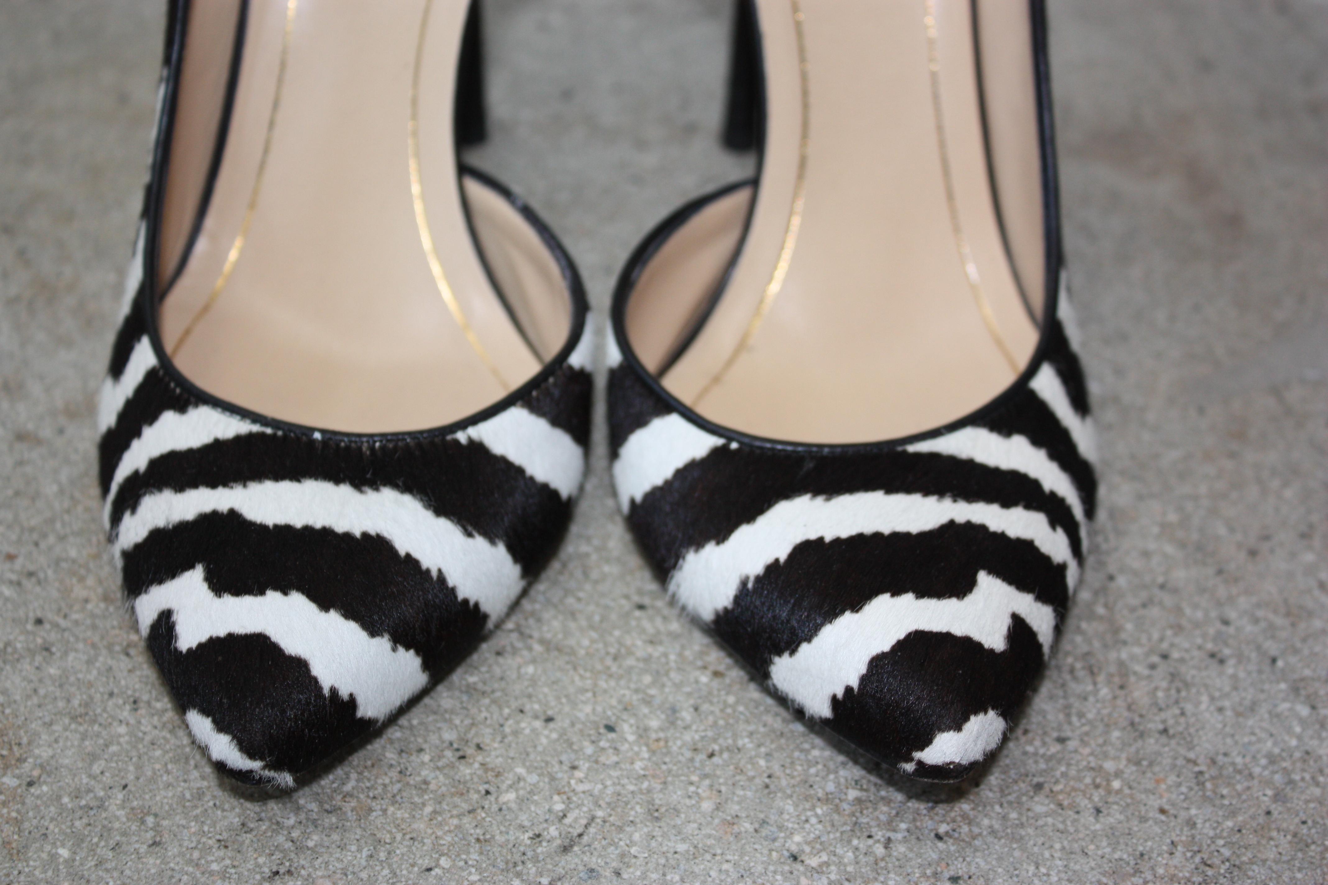 Gucci Zebra Black and White Pumps Size 36.5 For Sale at 1stDibs | gucci ...