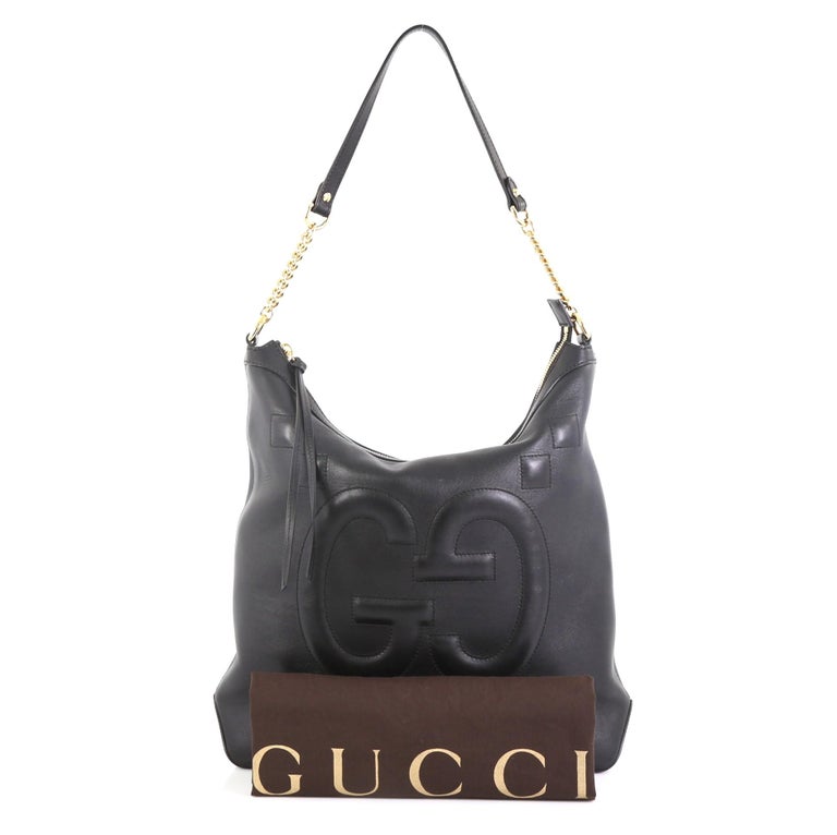 Gucci Apollo Shoulder Bag GucciGhost Embossed Leather Large at 1stDibs ...