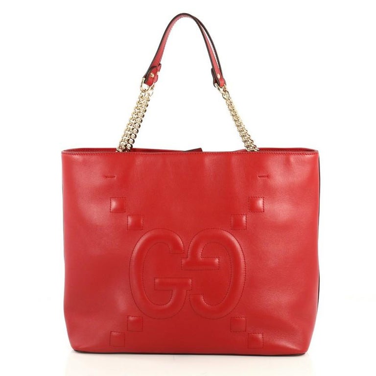 Gucci Apollo Tote GucciGhost Embossed Leather Large at 1stDibs | gucci ...