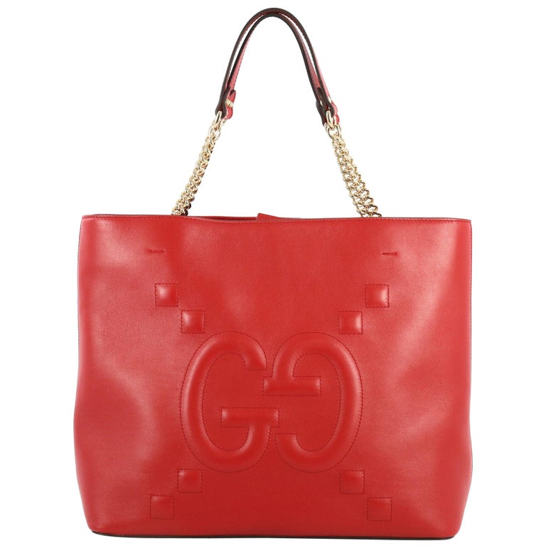 Gucci Apollo Tote GucciGhost Embossed Leather Large at 1stDibs | gucci ...