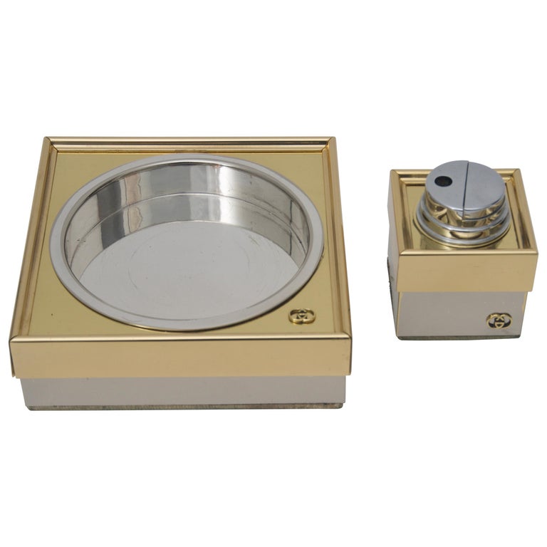 Gucci Ash Tray and Lighter at 1stDibs