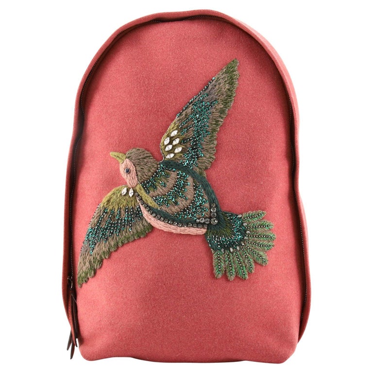Gucci Backpack Embellished Wool Medium For Sale at 1stDibs