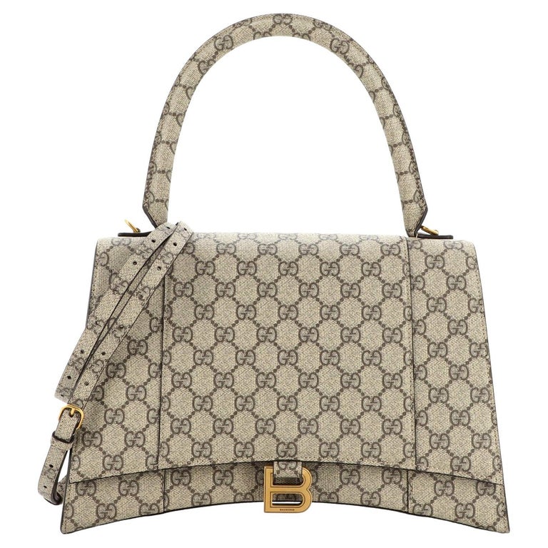 Gucci Balenciaga The Hacker Project Hourglass Top Handle Bag GG Coated ...