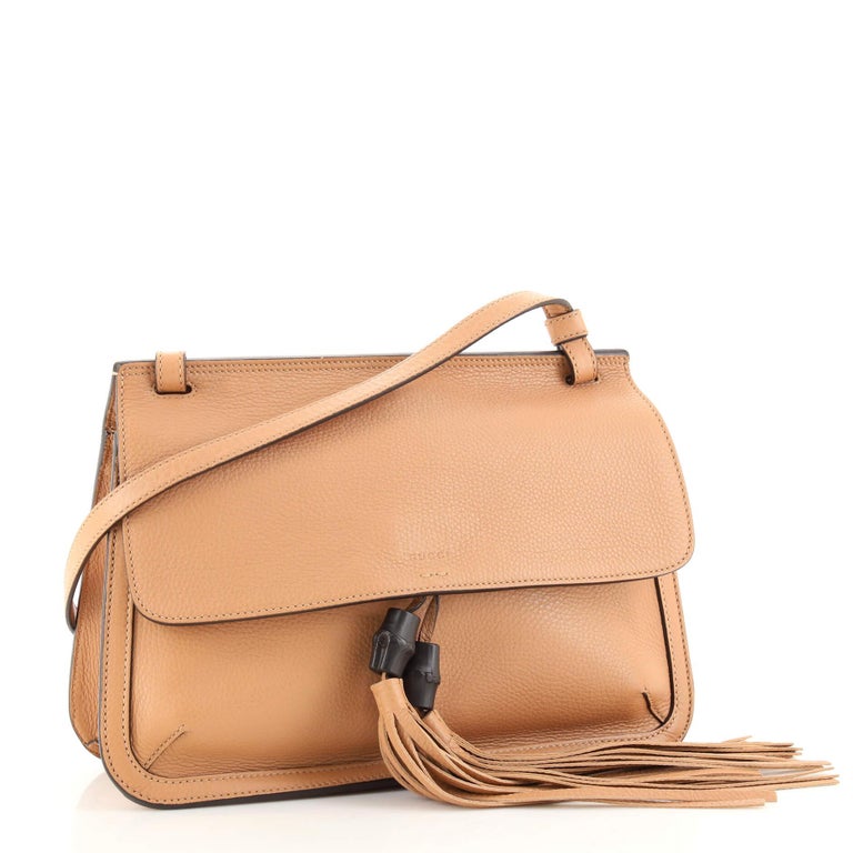 Gucci Bamboo Daily Flap Bag Leather at 1stDibs