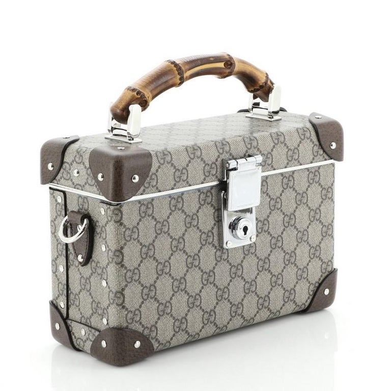 Gucci Bamboo Globe-Trotter Vanity Case GG Coated Canvas at 1stDibs