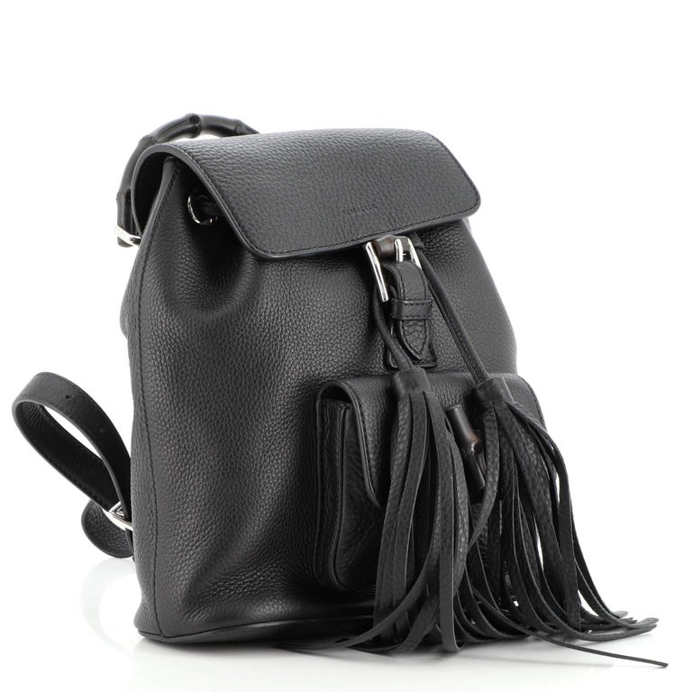 Gucci Bamboo Tassel Backpack Leather Mini For Sale at 1stDibs