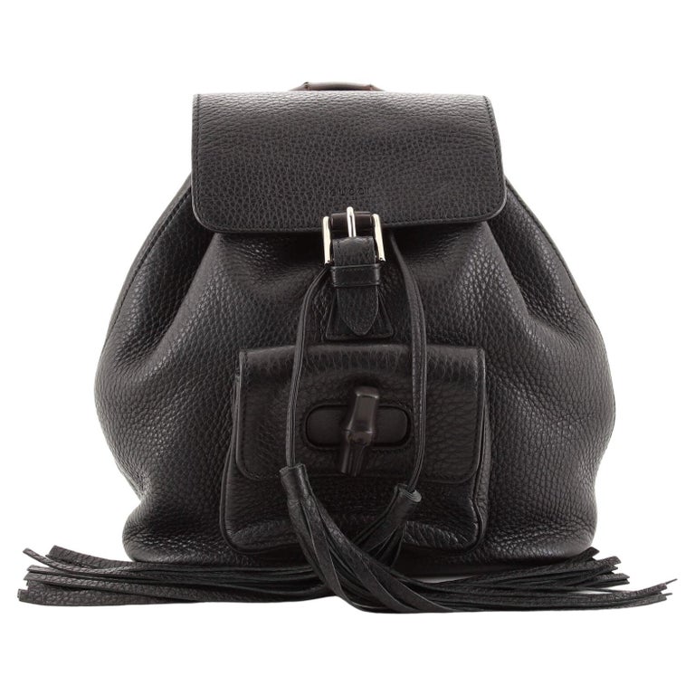 Gucci Bamboo Tassel Backpack Leather Mini For Sale at 1stDibs