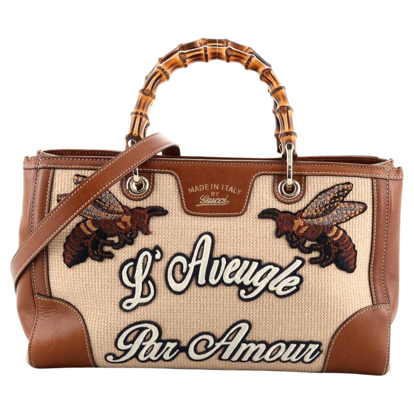 Gucci Bamboo Shopper Tote Blooms Print Leather Medium at 1stDibs