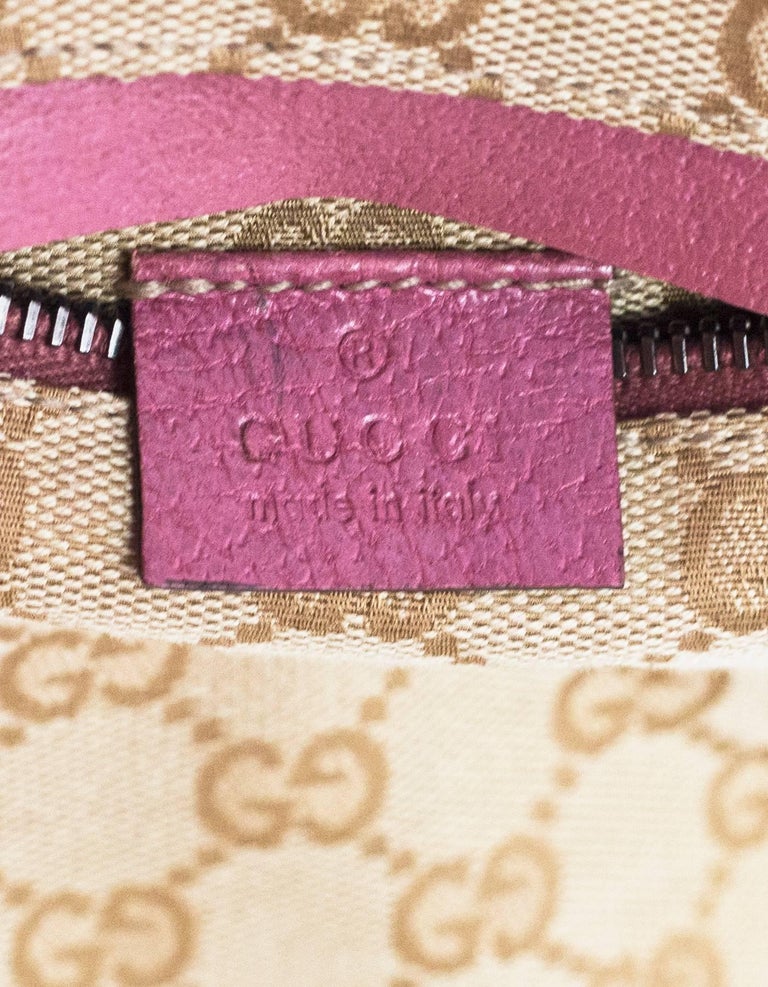 Gucci Beige and Pink Monogram Double Waist Pouch Belt Bag For Sale at ...