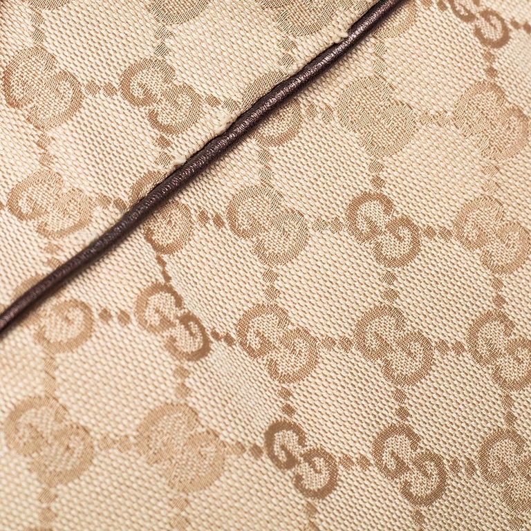 Gucci Beige/Brown GG Canvas and Leather Large Positano Scarf Tote For ...